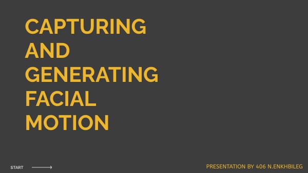 Capturing and generating facial motion | Genially