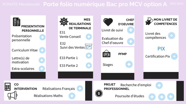 porte folio numérique MCV | Genially