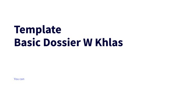 BASIC DOSSIER | Genially