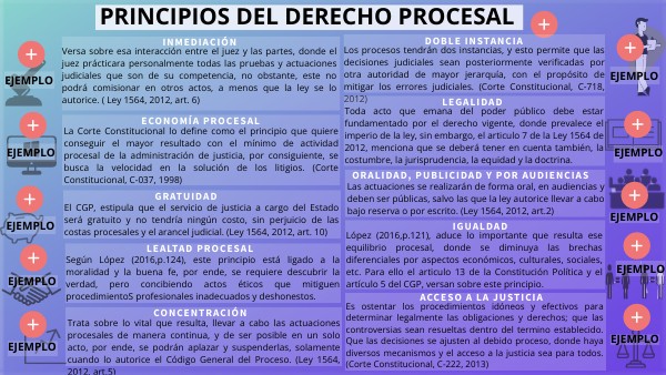 INFOGRAFÍA PRINCIPIOS DEL DERECHO PROCESAL | Genially