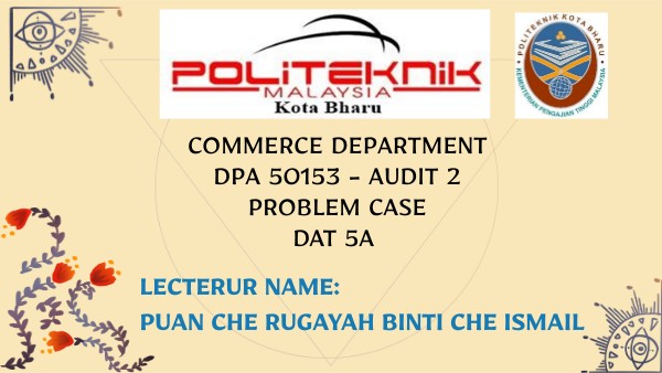 AUDIT PROBLEM CASE PRESENTATION | Genially