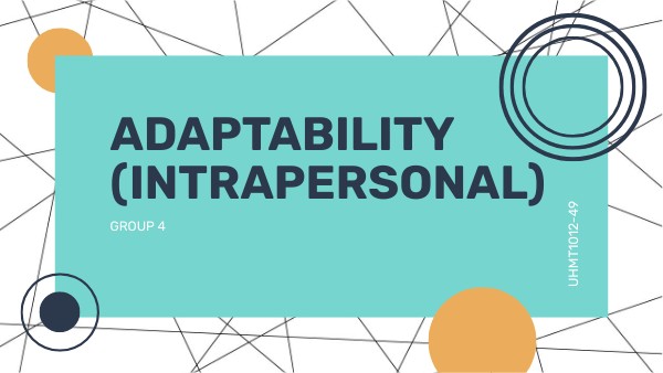 ADAPTABILITY INTRAPERSONAL PRESENTATION