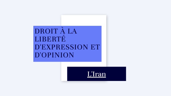 Liberté d'expression et d'opinion