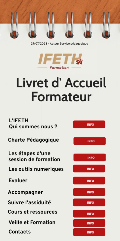 Livret Accueil Formateur | Genially