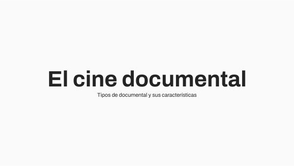 CINE DOCUMENTAL | Genially