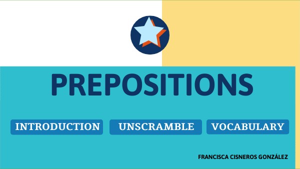 PREPOSITIONS UNSCRAMBLE.