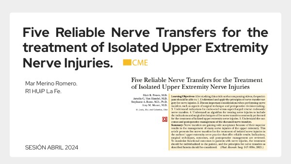 Nerve Transfers for Upper Extremity Nerve Injuries | Genially