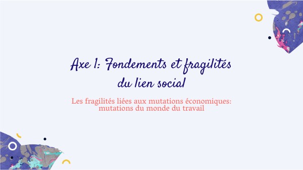 EMC - Fragilités du lien social | Genially