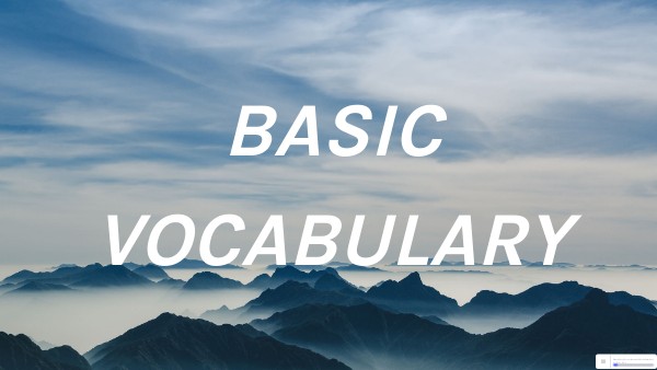 basic vocab
