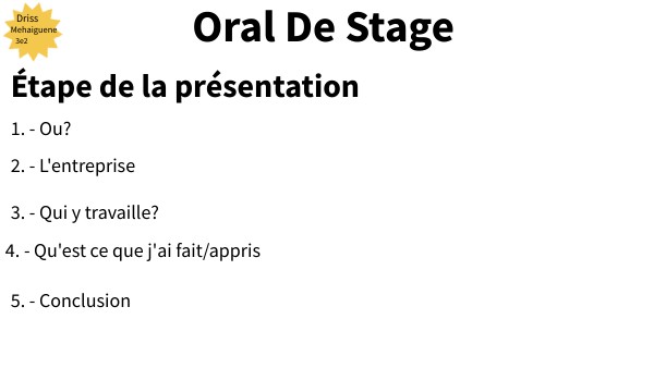 Oral Stage