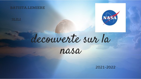 exposer sur la nasa | Genially