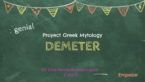 Greek mitology project of Demeter