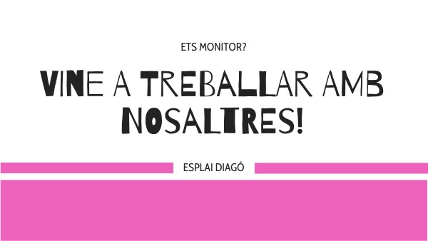 VINE A TREBALLAR AMB NOSALTRES! | Genially