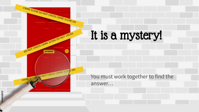 Live lesson crime scene game escape room · SlidesMania | Genially
