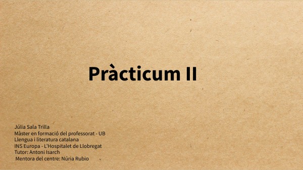 pràcticum II