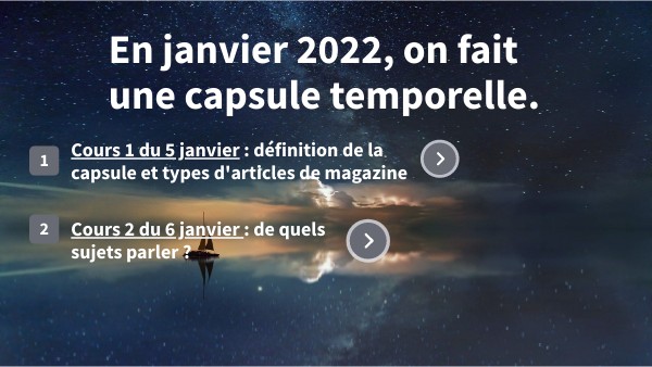 Capsule temporelle | Genially