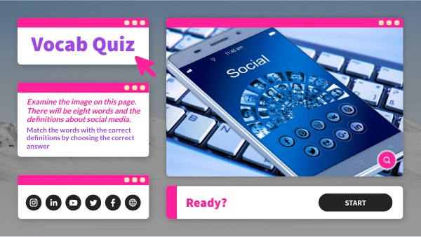 Social media terms QUIZ | Genially