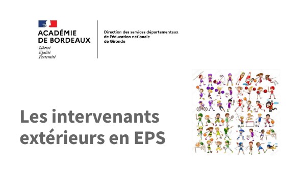 DSDEN33 LES INTERVENANTS EXTERIEURS