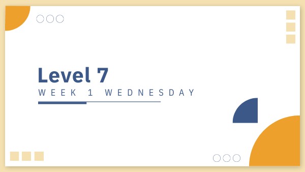 L7 Week 1 Wednesday F2F | Genially