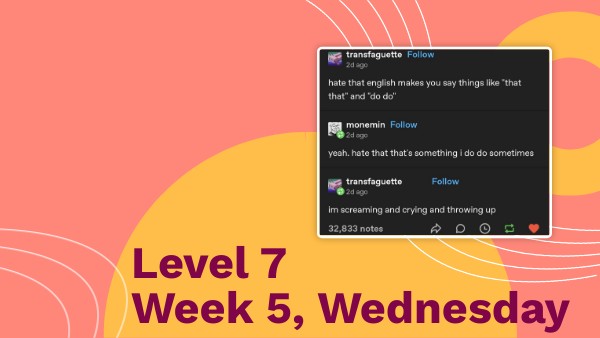 L7 Week 5 - F2F Wednesday | Genially