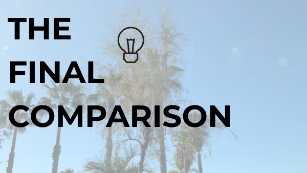 The final comparison