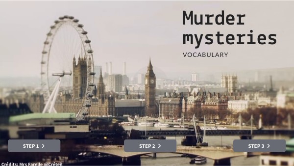 murder mysteries - vocabulary | Genially