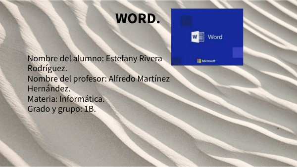 ESTEFANY RIVERA RODRÍGUEZ WORD. | Genially