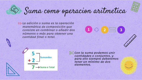 suma como operación aritmética