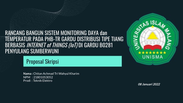 RANCANG BANGUN SISTEM MONITORING DAYA dan TEMPERATUR PADA PHB-TR GARDU