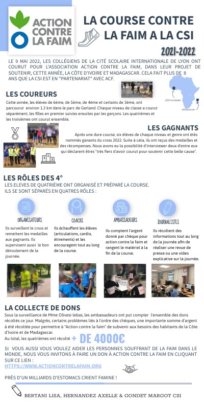 Course contre la faim à la csi