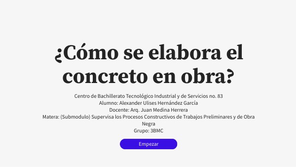 Proceso de Elaboración del Concreto