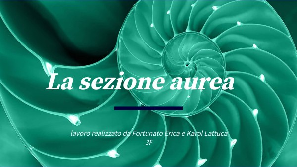 la sezione aurea