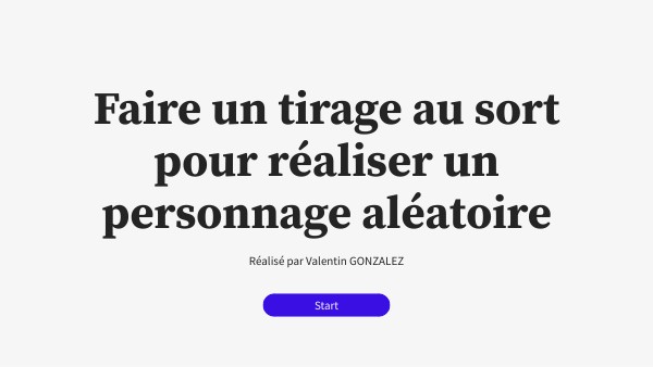 Roulette de personnage | Genially