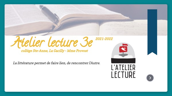 ATELIER LECTURE 2022 | Genially