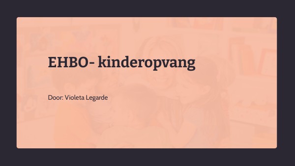 EHBO - kinderopvang | Genially