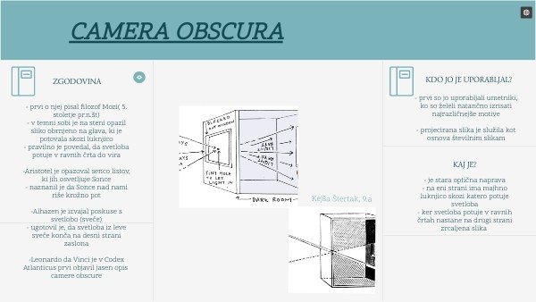 CAMERA OBSCURA | Genially