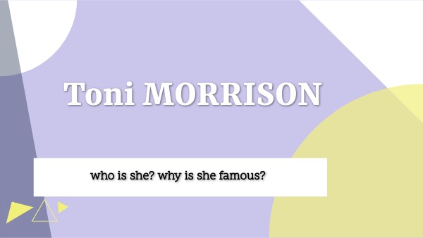 TONI MORRISON