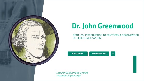 John Greenwood's Contribution | Genially