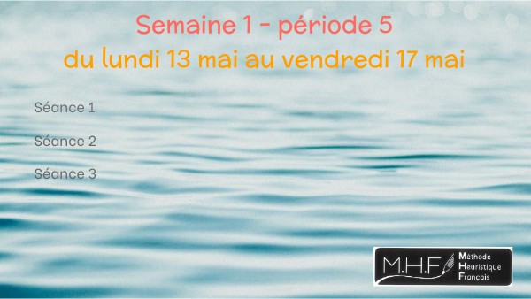 01 ULIS BDC MHF P5 semaine 1