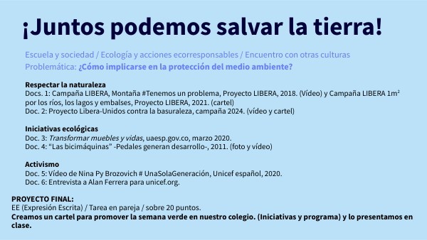 ¡Juntos podemos salvar la tierra! | Genially