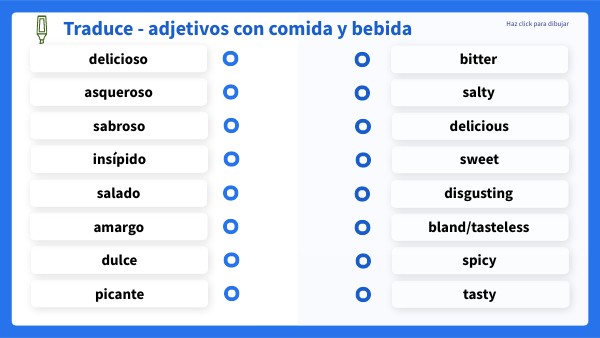 Adjetivos para la comida | Genially