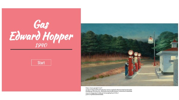 exposé sur Gas de Edward Hopper | Genially
