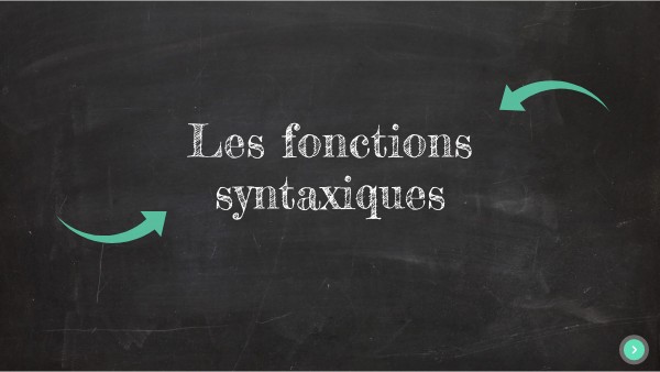 ⭐️Les fonctions syntaxiques
