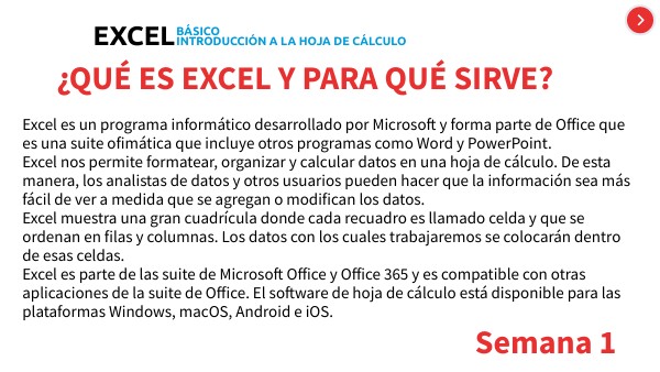 EXCEL 1 | Genially