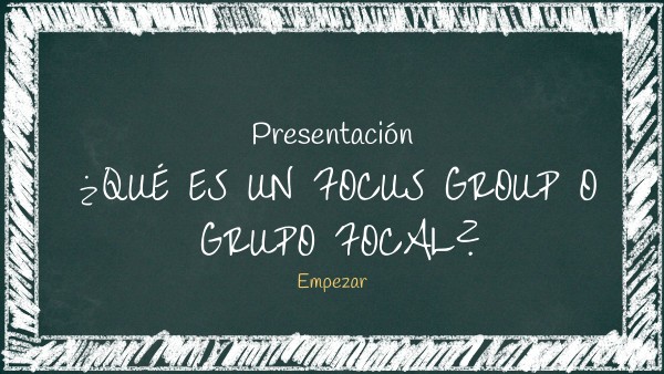 Focus group | Genially