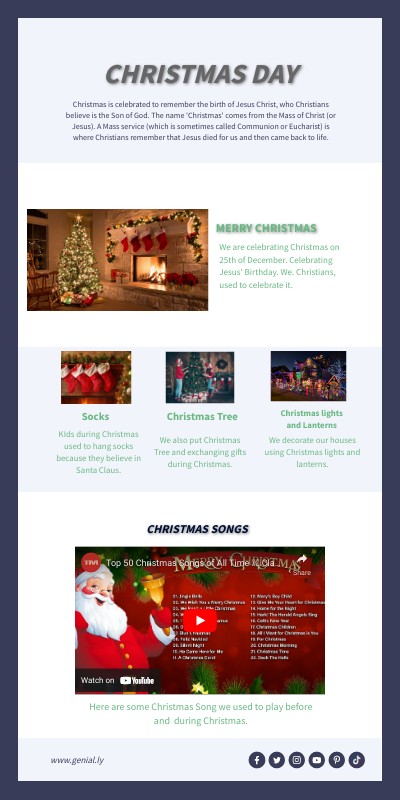 Infographic about Christmas | Genially