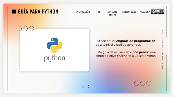 GUÍA USUARIO PARA EMPEZAR EN PYTHON | Genially