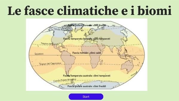 le fasce climatiche | Genially