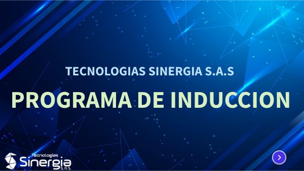 PROGRAMA INDUCCIÓN TEC SINERGIA