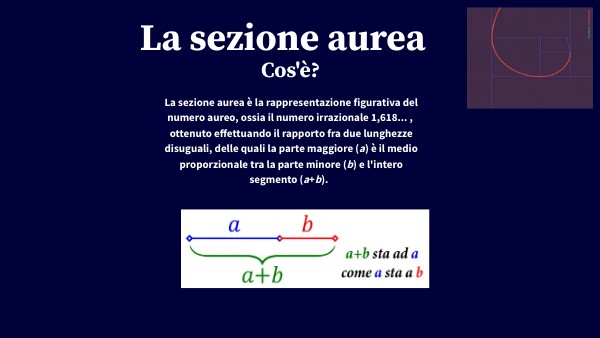 Sezione aurea ed esempi nella realtà | Genially